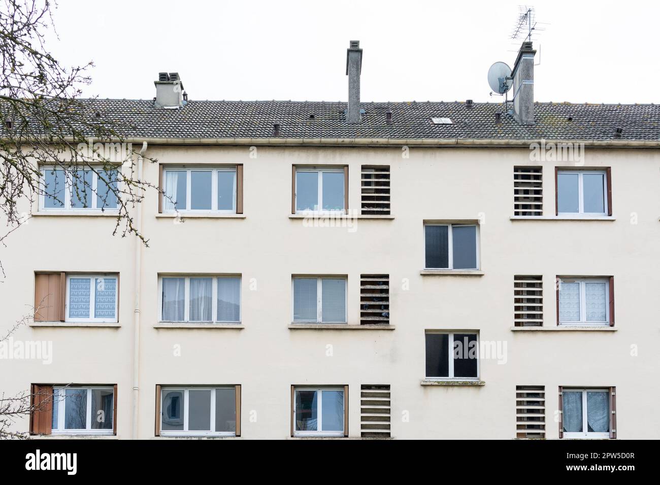 Building from the 60s Stock Photo - Alamy