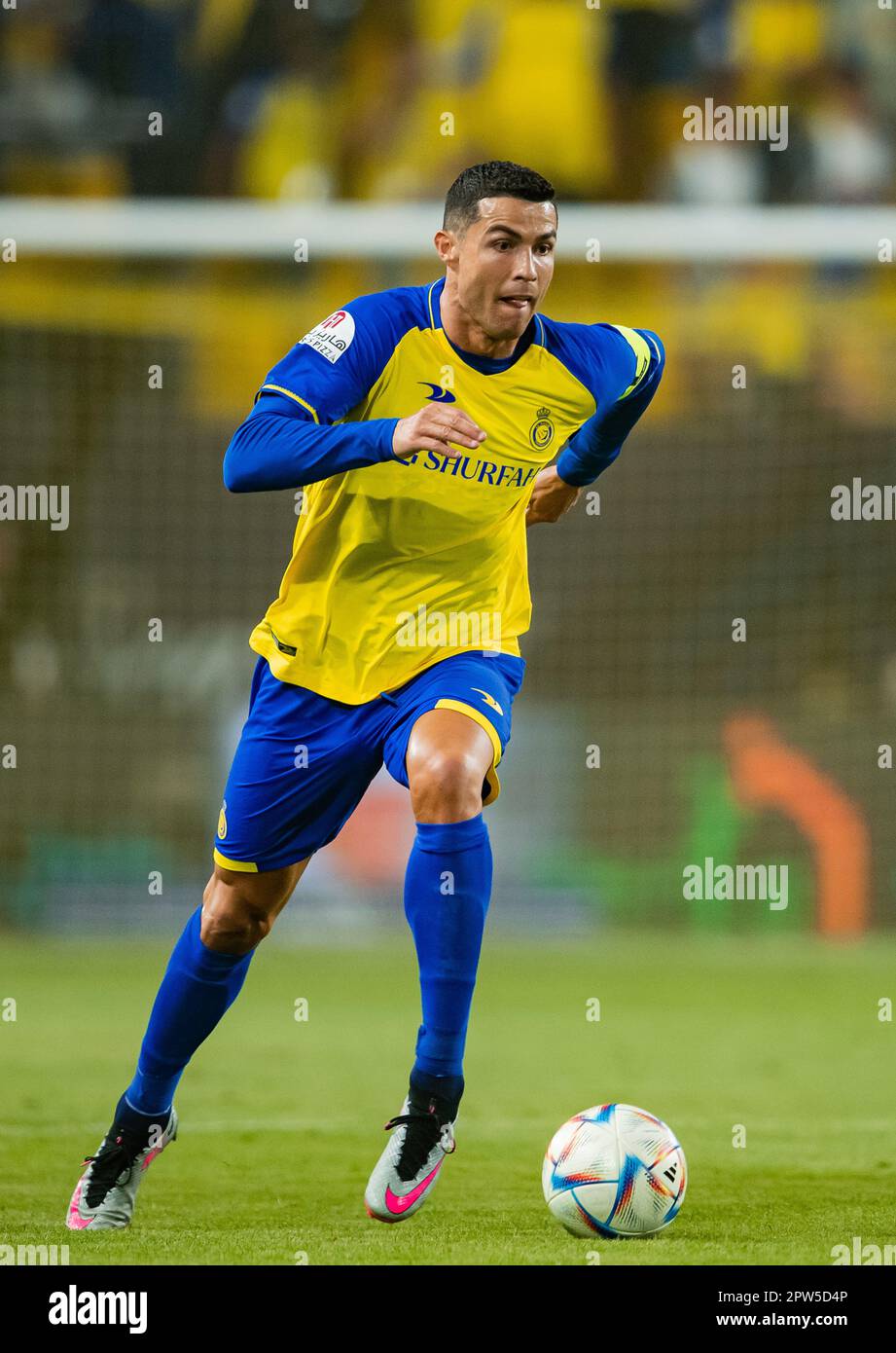 Cristiano Ronaldo of Al-Nassr FC in action during their SAFF Roshn ...