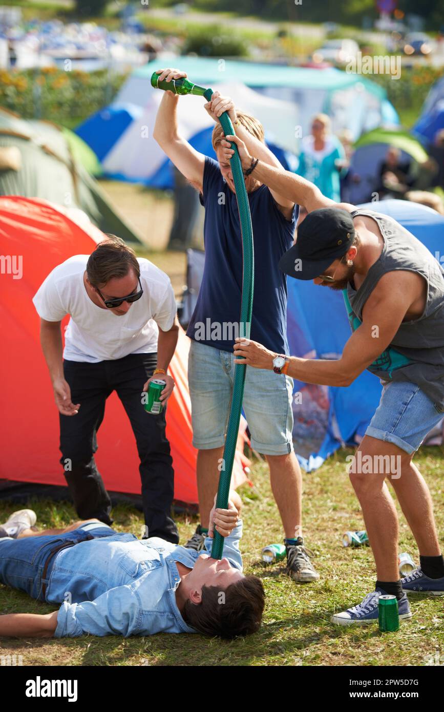 Chilling at camp. a camping ground at a festival Stock Photo - Alamy
