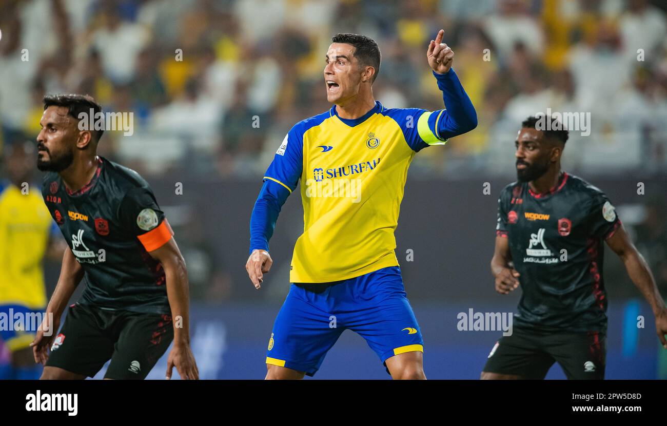 Cristiano Ronaldo of Al-Nassr FC in action during their SAFF Roshn ...