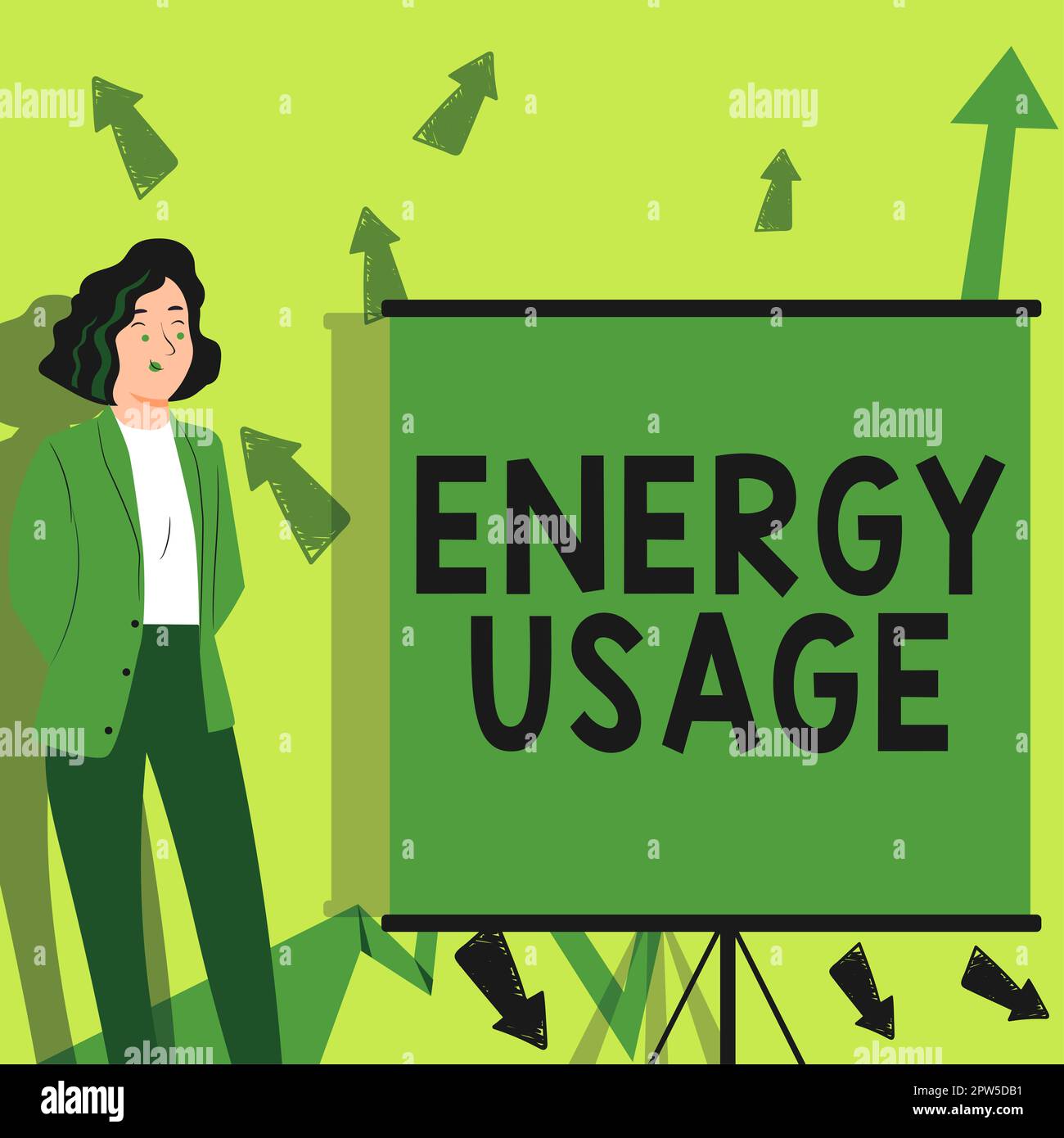 Sign displaying Energy Usage, Internet Concept Amount of energy ...