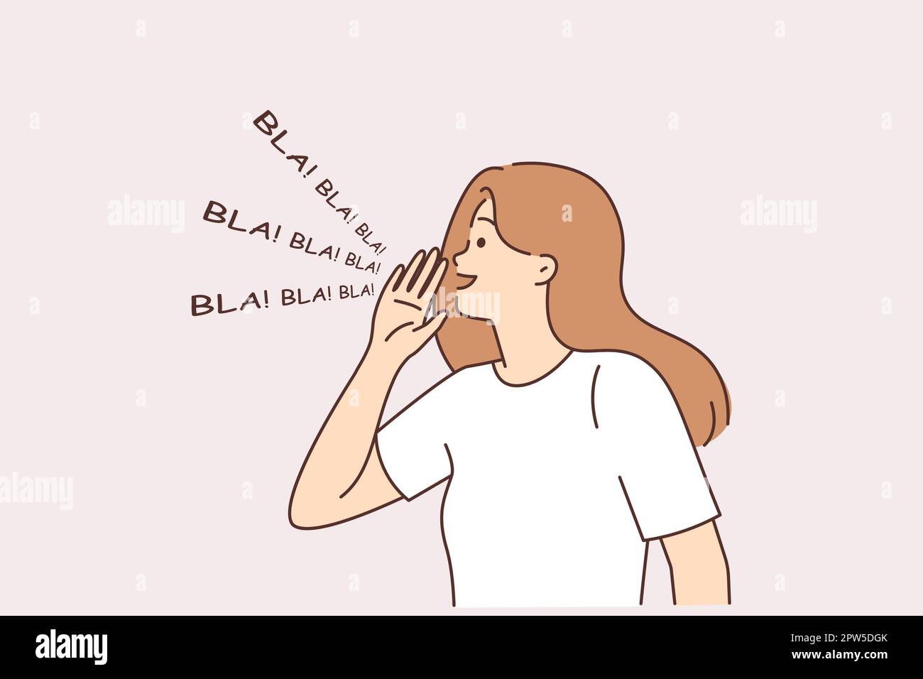 Talkative woman illustration hi-res stock photography and images - Alamy