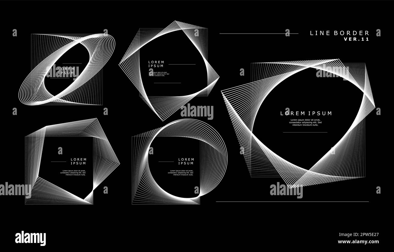 Abstract Line Border Template Modern Lines Border Design Stock Vector Image And Art Alamy