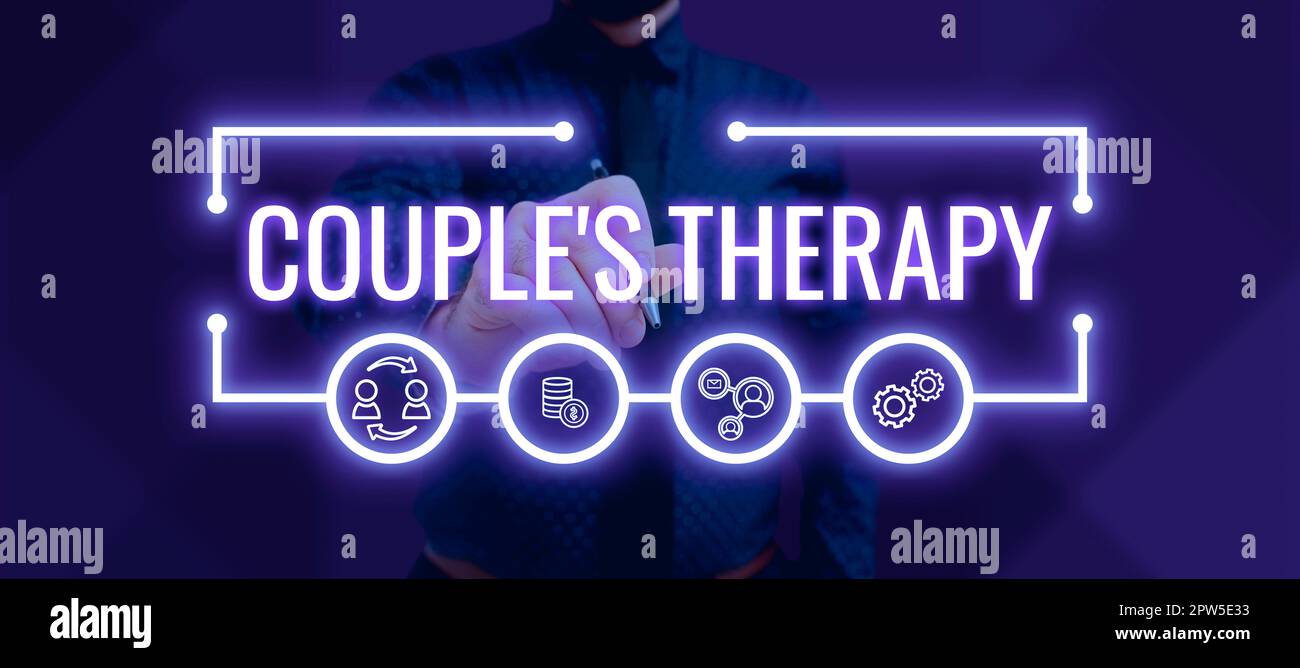 Sign displaying Couple S Therapy, Business idea treat relationship ...