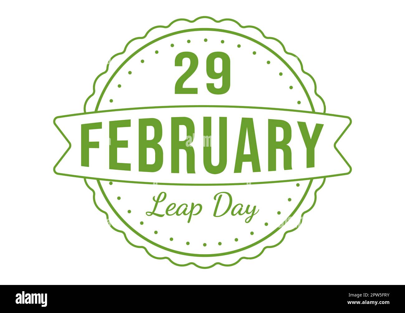 Happy Leap Day on 29 February with Cute Frog in Flat Style Cartoon Hand ...
