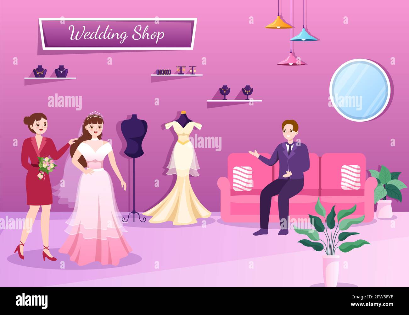 Wedding Shop with Jewelry, Beautiful Bride Gowns and Accessories ...