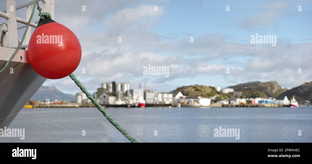Buoy hanging off the side of a ship. A buoy hanging of the side of a ...