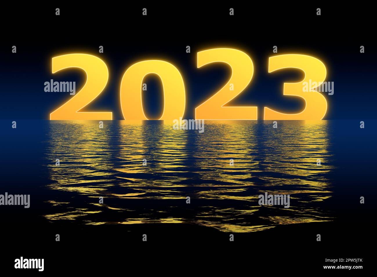 3D illustration concept New Year 2023 design with 2023 and shadows in ...