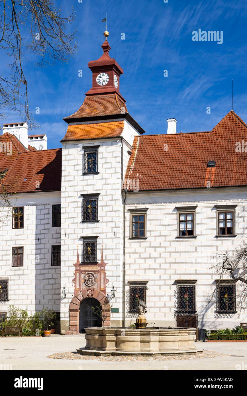 Trebon castle and town, Southern Bohemia, Czech Republic Stock Photo ...