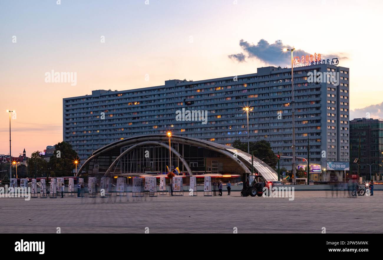 A picture of the Superjednostka, a famous socialist modernism building ...