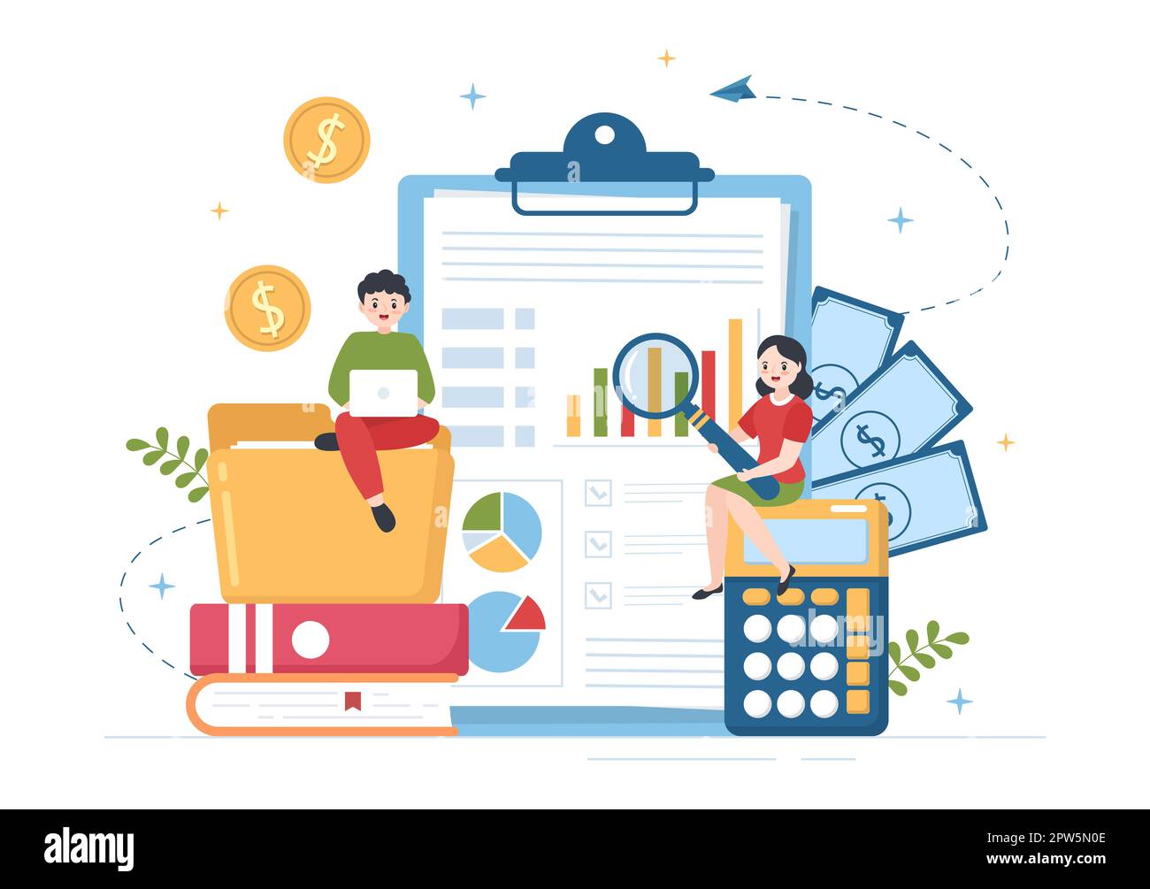 Business Audit of Documents with Charts, Accounting, Calculations and ...