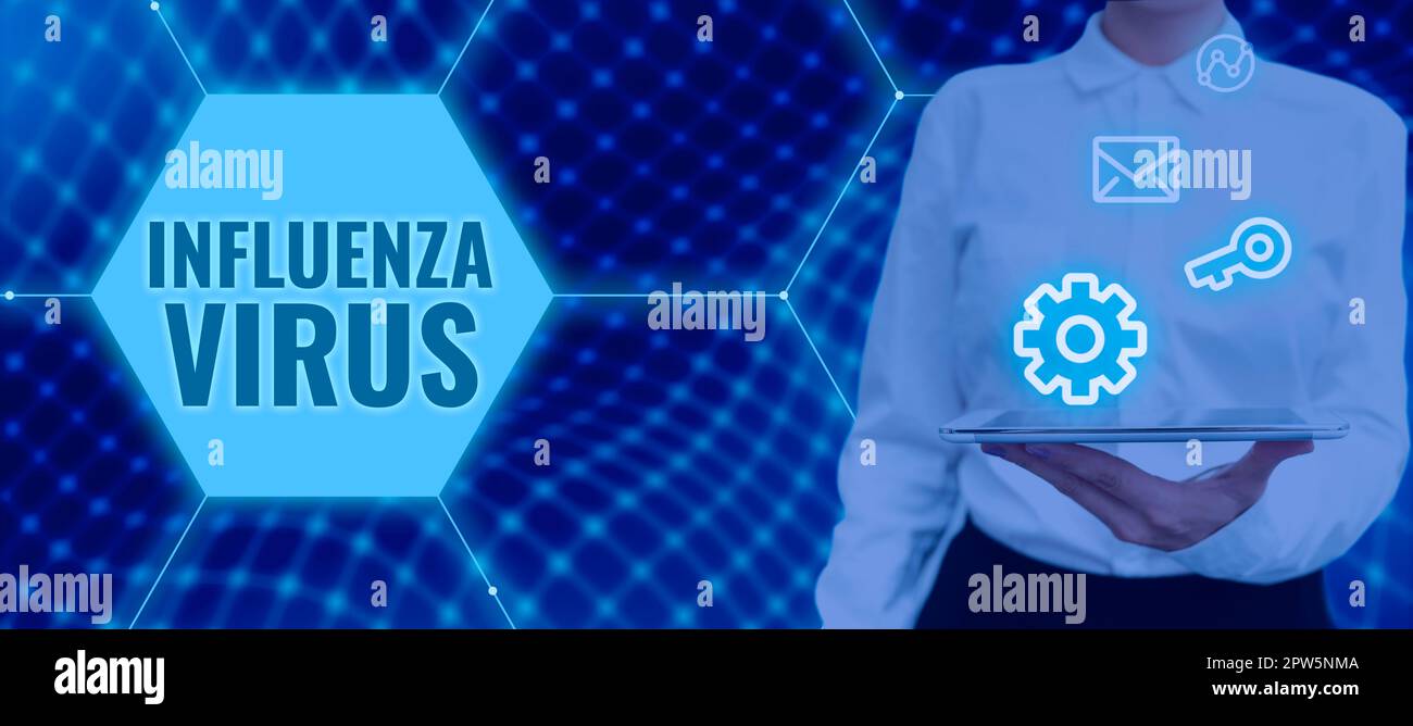 Sign displaying Influenza Virus, Concept meaning an infectious disease ...