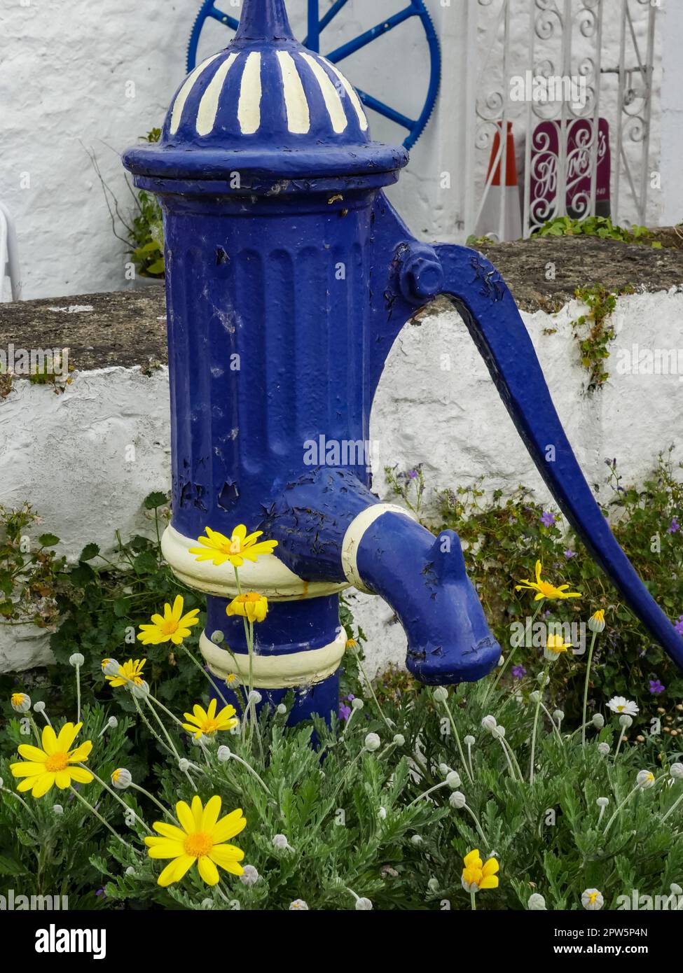 A Decorative Blue Water Hydrant in Adare, Ireland Stock Photo - Alamy