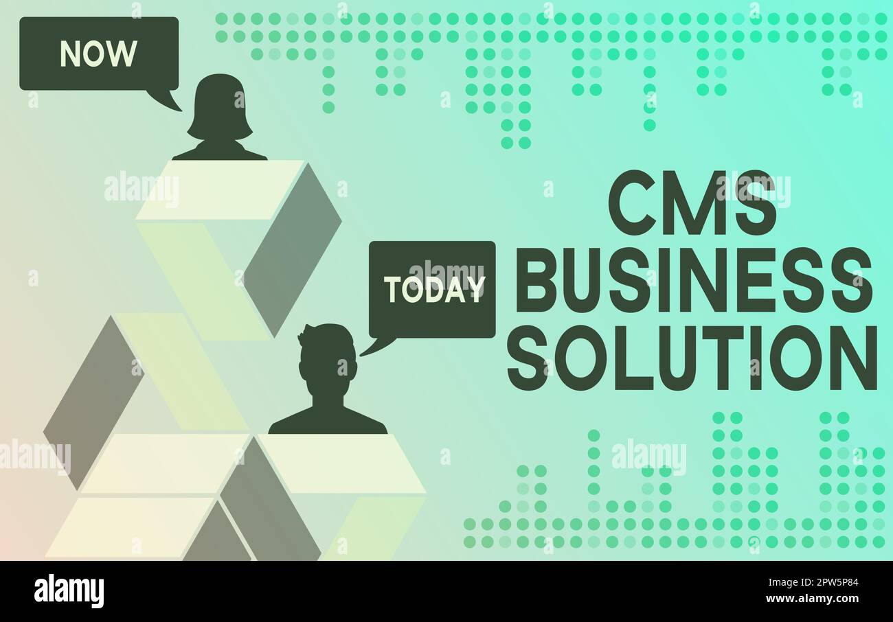 Text Sign Showing Cms Business Solution Internet Concept Software Application Use To Create And