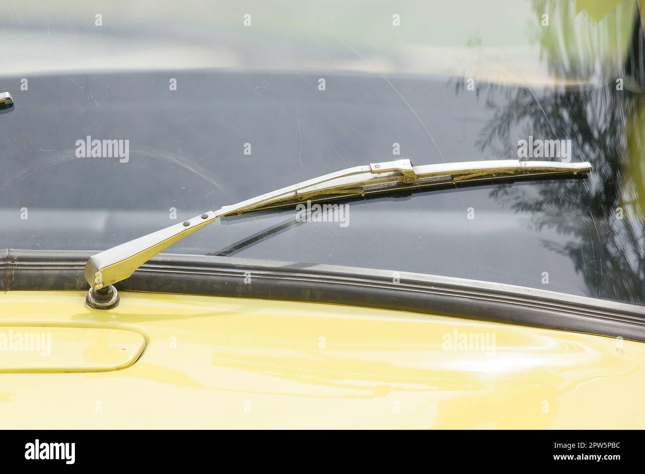 Wiper, glass front of vintage cars, many years old Stock Photo - Alamy