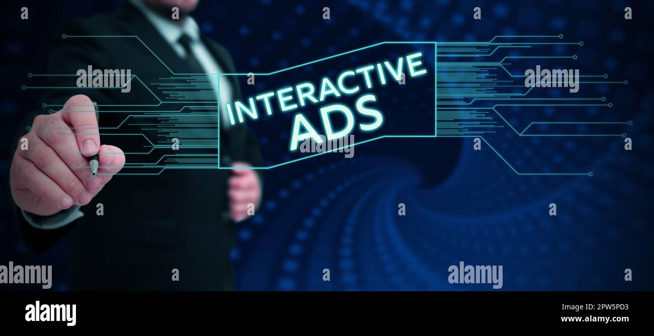 Inspiration showing sign Interactive Ads, Word Written on uses ...
