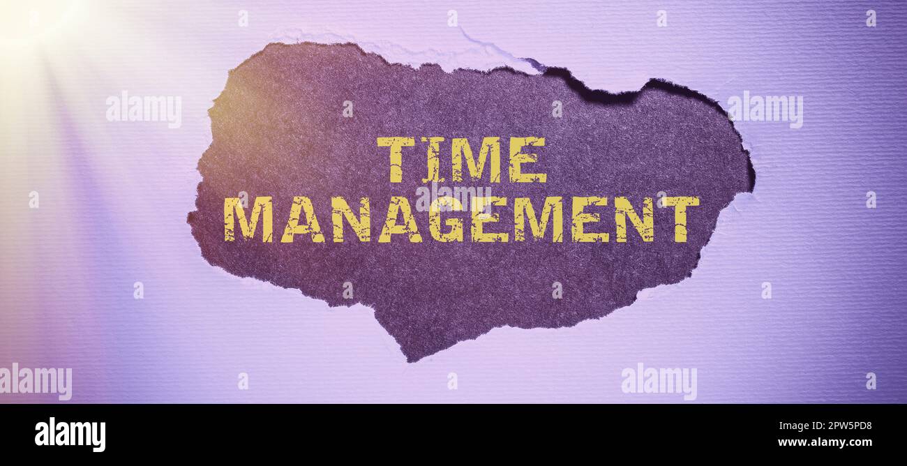 Text caption presenting Time Management, Internet Concept Schedule ...