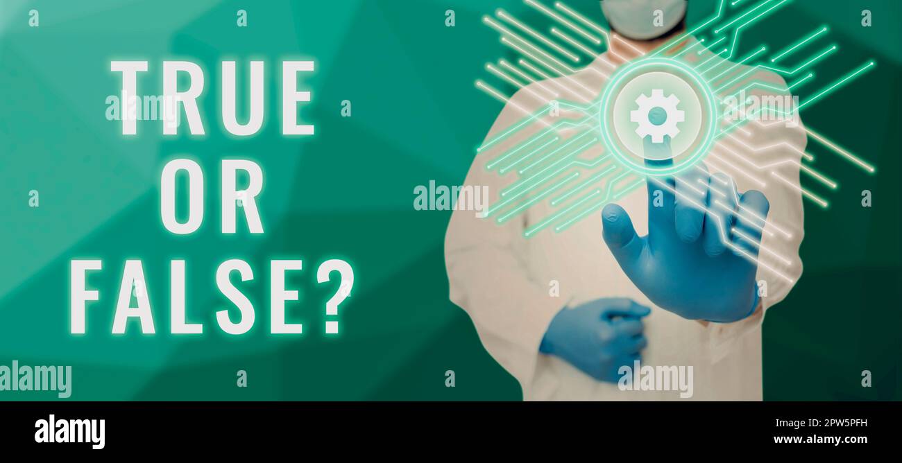 Text sign showing True Or Falsequestion, Conceptual photo series of ...