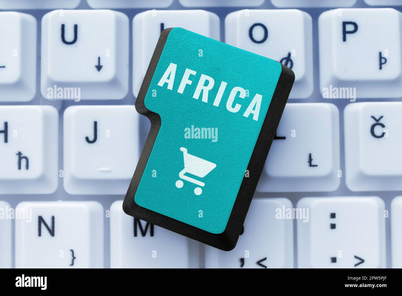 Sign displaying Africa, Business showcase worlds second largest and ...