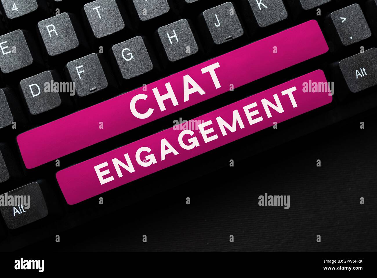 Text caption presenting Chat Engagement, Concept meaning customer ...