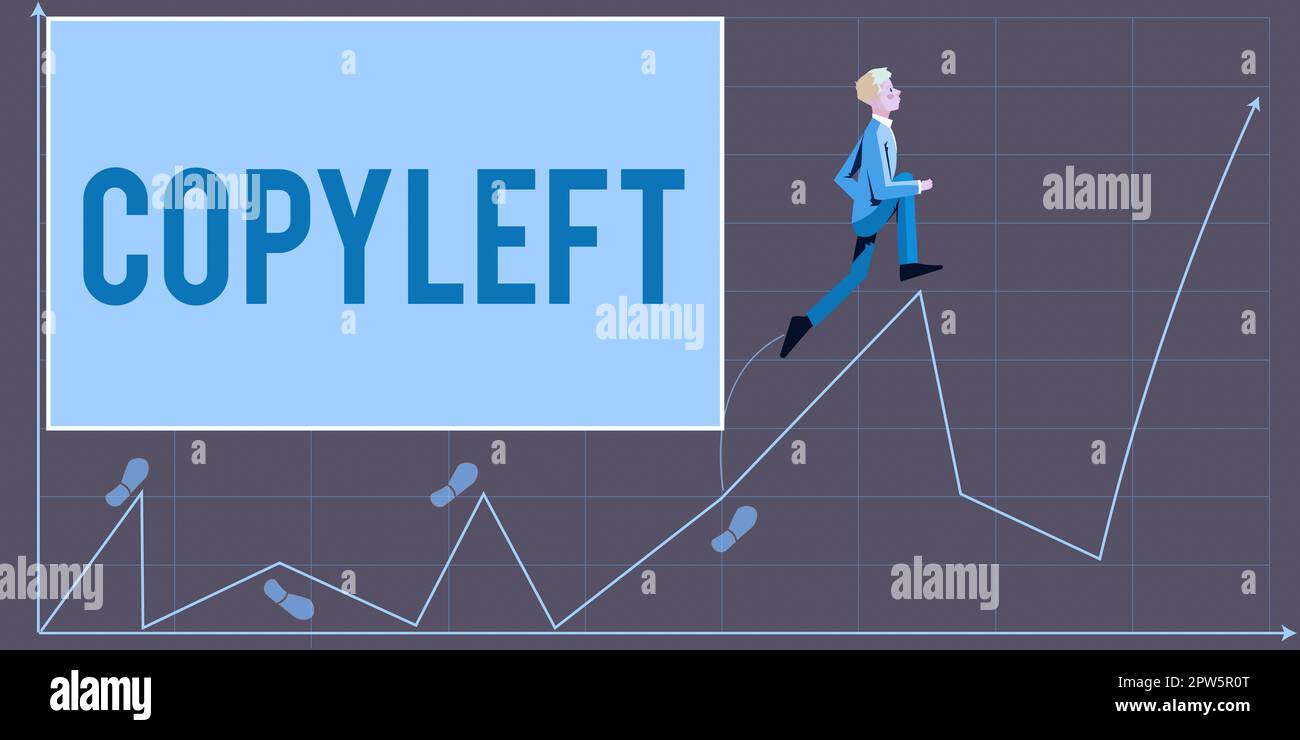 Text caption presenting Copyleft, Business approach the right to freely ... Text caption presenting Copyleft, Business approach the right to freely ...