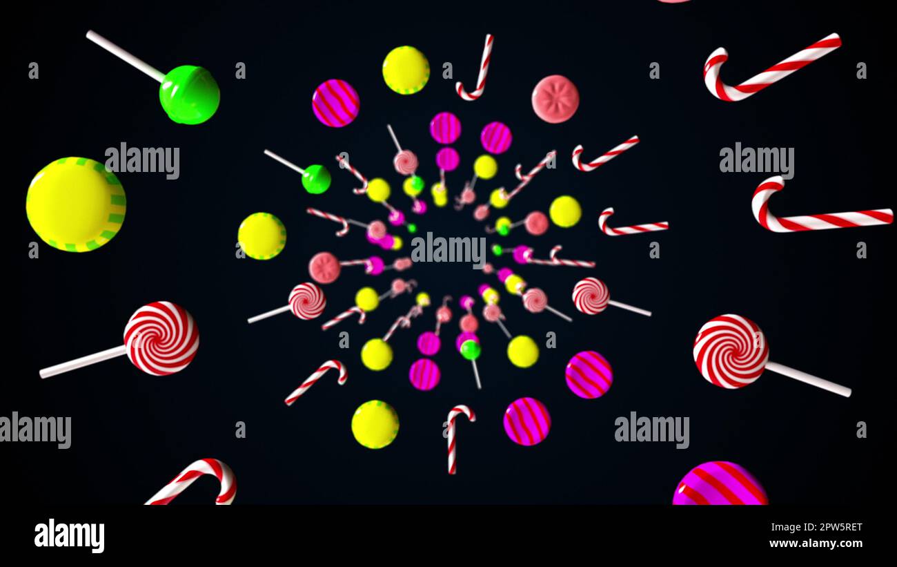 Sweet candy spiral. Computer generated 3d render Stock Photo - Alamy