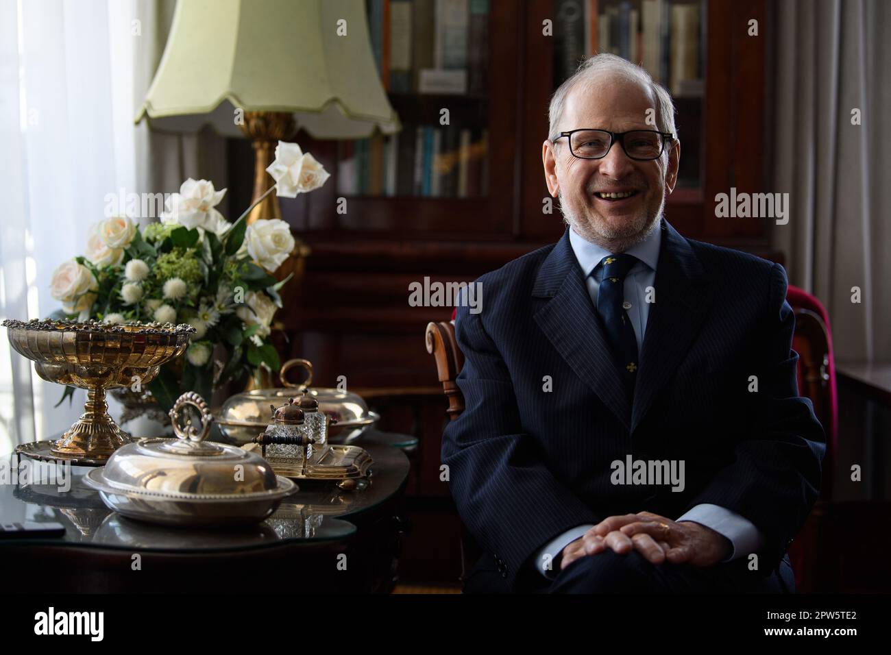 Chair of the Australian Monarchists League Philip Benwell poses for a ...