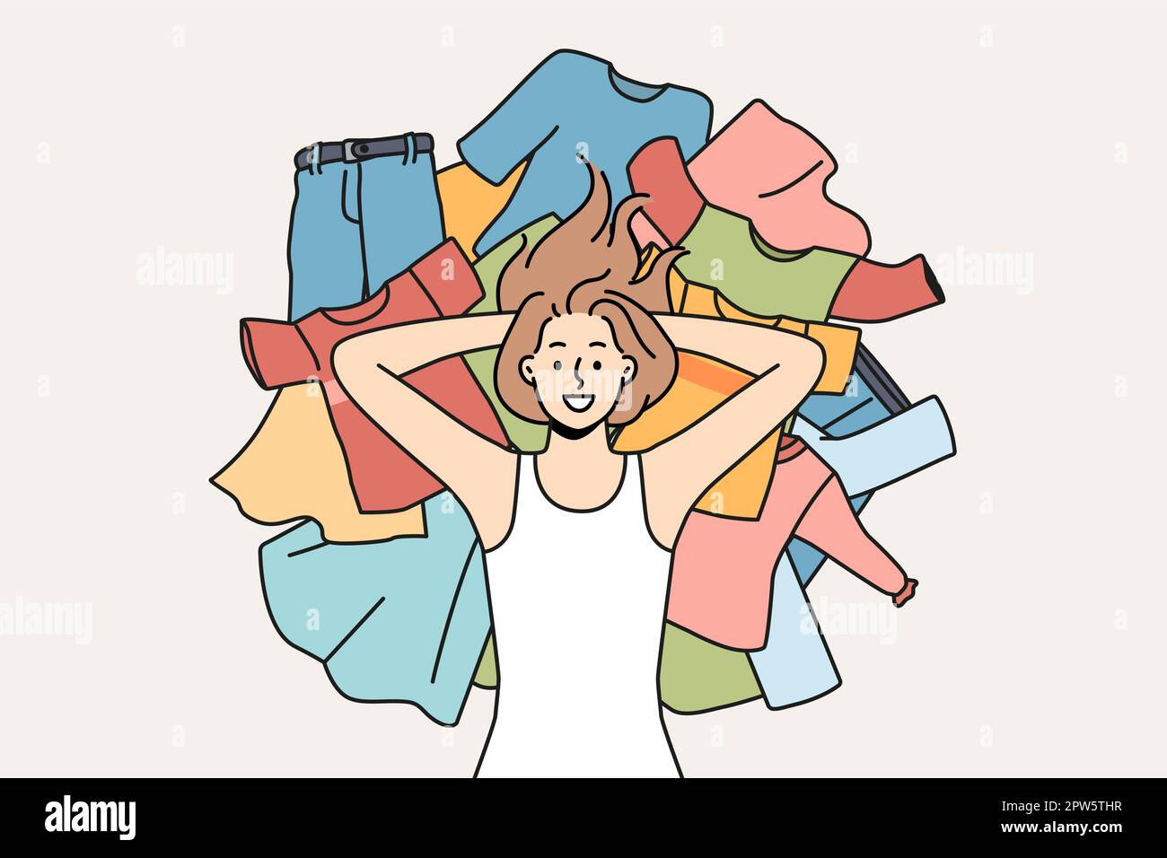 Happy smiling woman model Stock Vector Images - Alamy