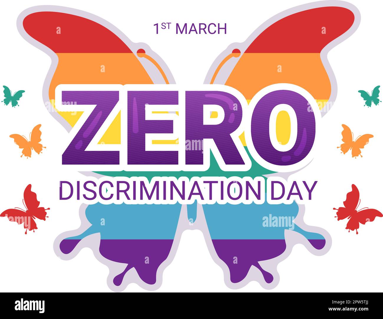 Zero Discrimination Day Illustration with Different People and ...