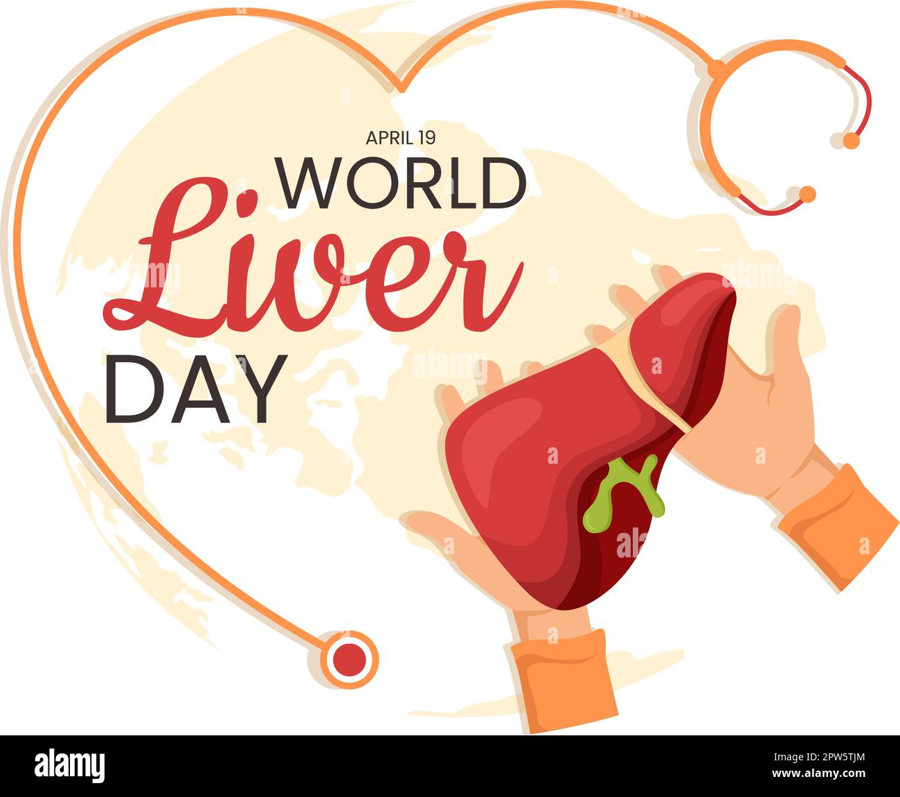 World Liver day on April 19th Illustration to Raise Global Awareness of ...