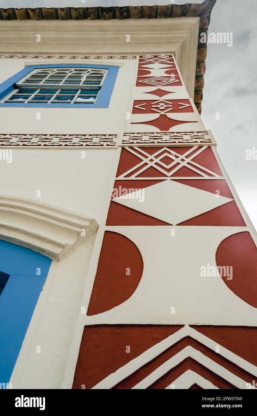Geometric facades of Masonic influence. Houses, Portuguese-based ...