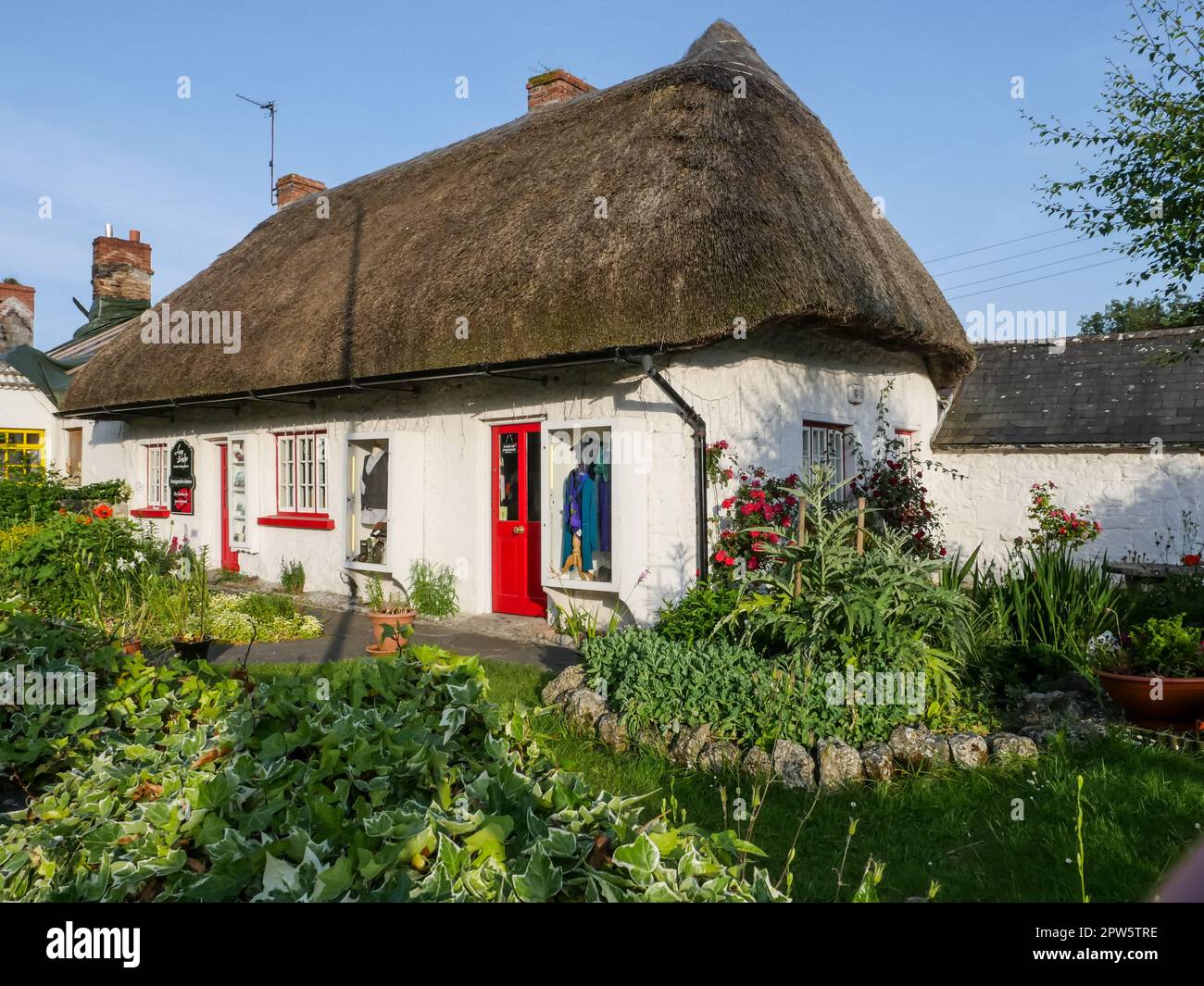 Thatched Roof Houses are Abundant in Charming Adare, Ireland Stock ...