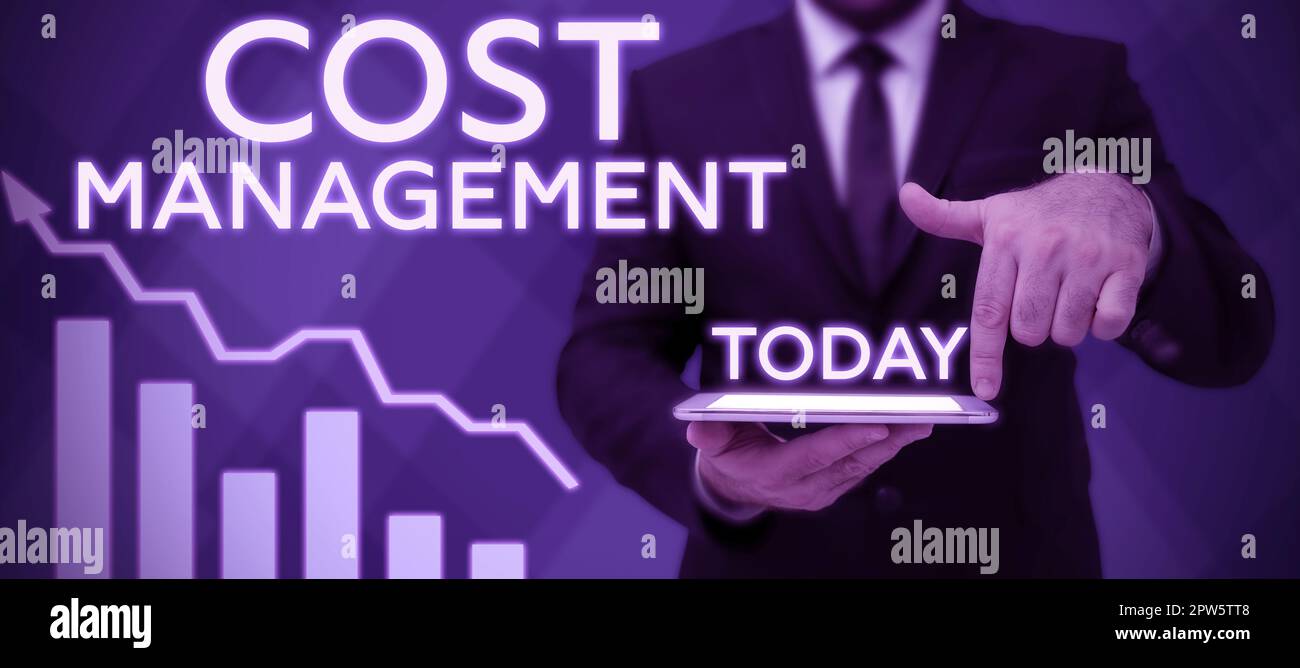 Text sign showing Cost Management, Business idea process of planning ...