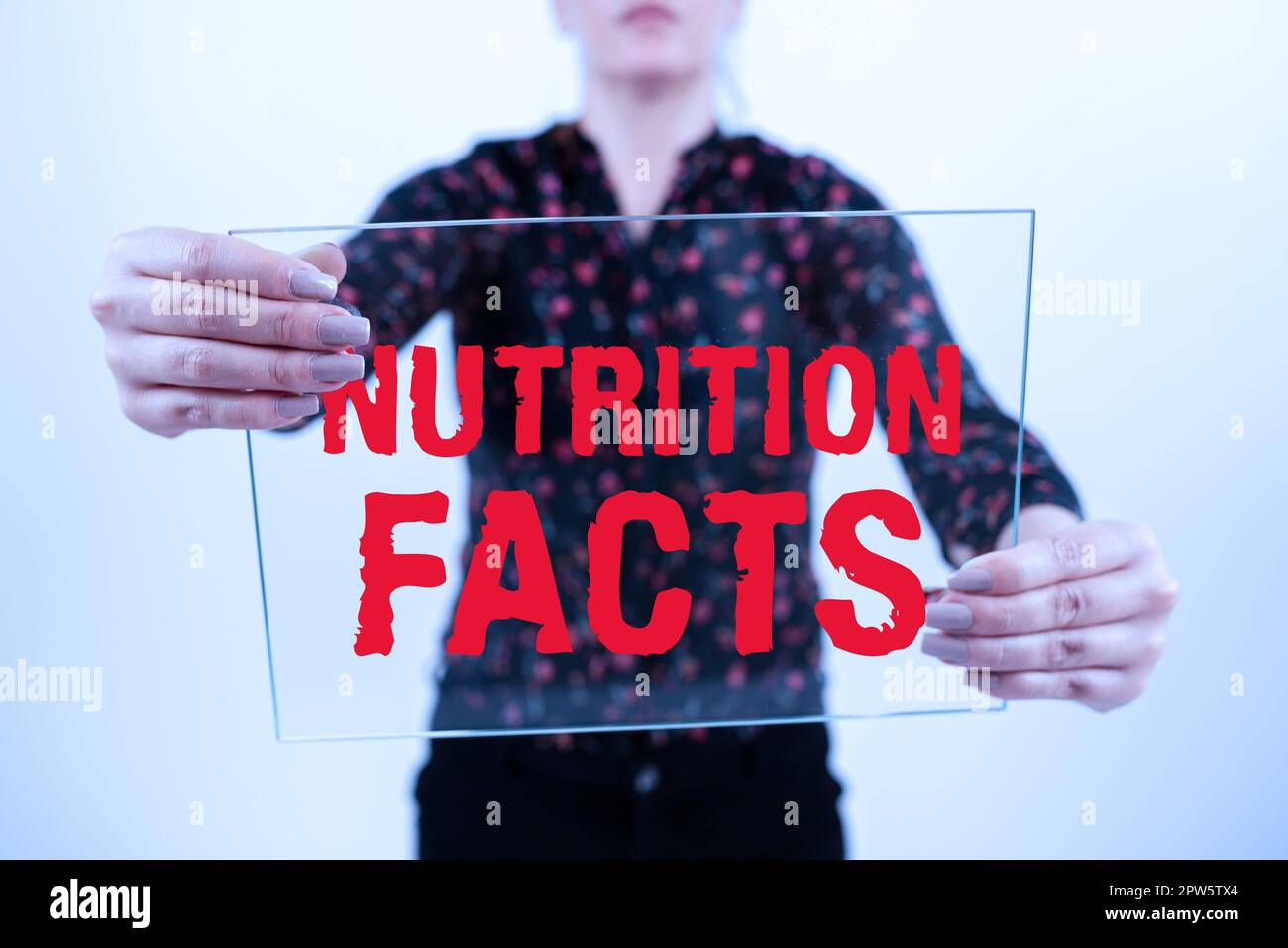 Conceptual caption Nutrition Facts, Business idea detailed information ...