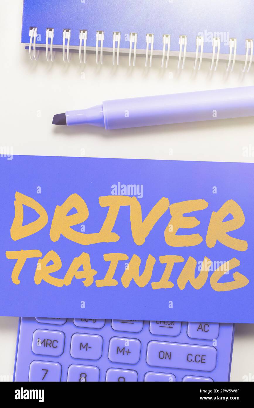 Conceptual caption Driver Training, Word Written on course of study ...