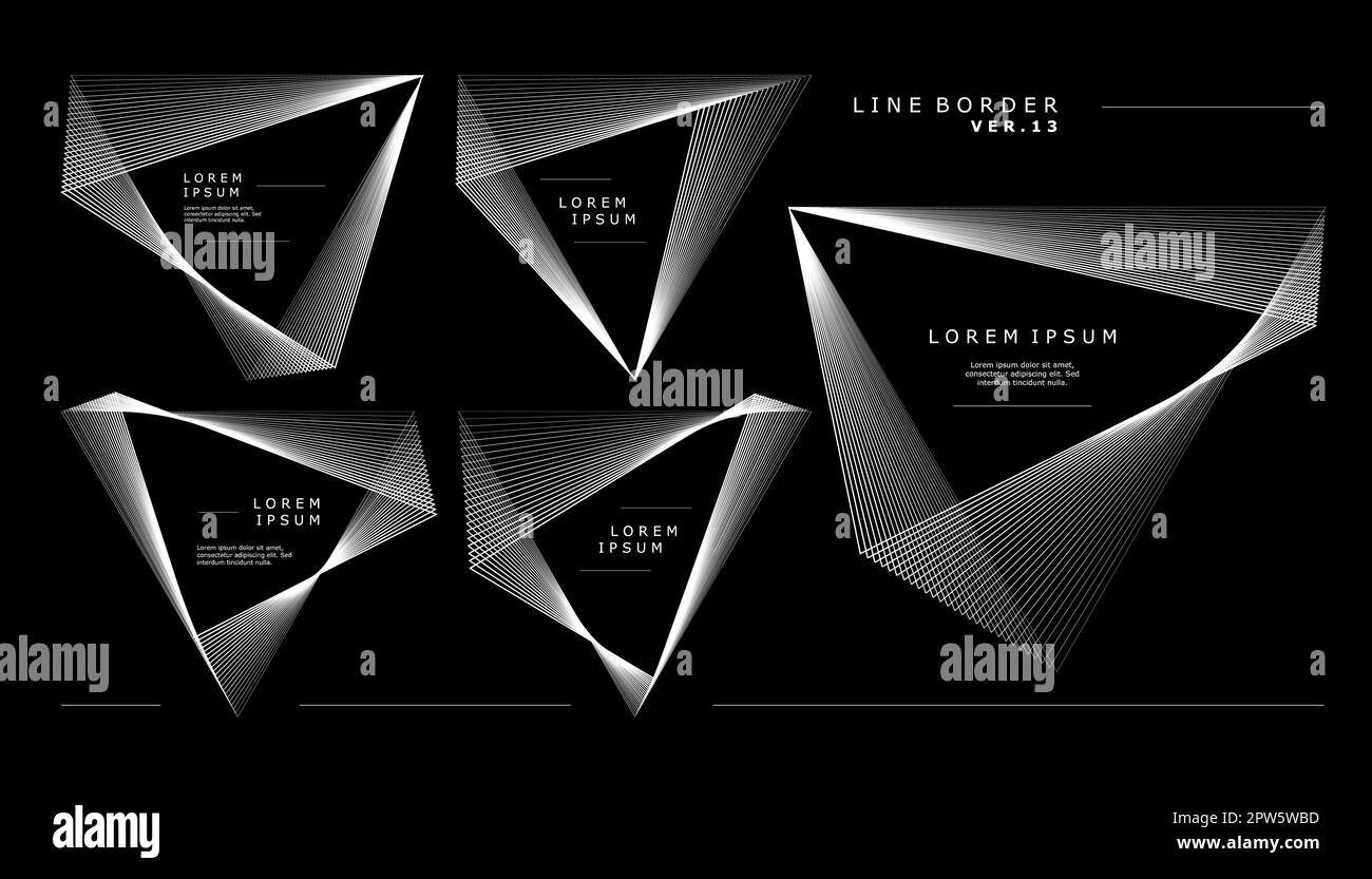 Triangle abstract blend lines border design template. Abstract border ...