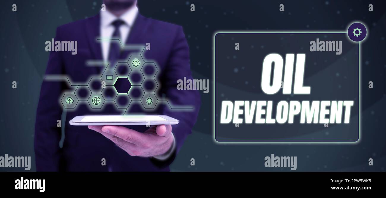 Conceptual display Oil Development, Business approach act or process of ...