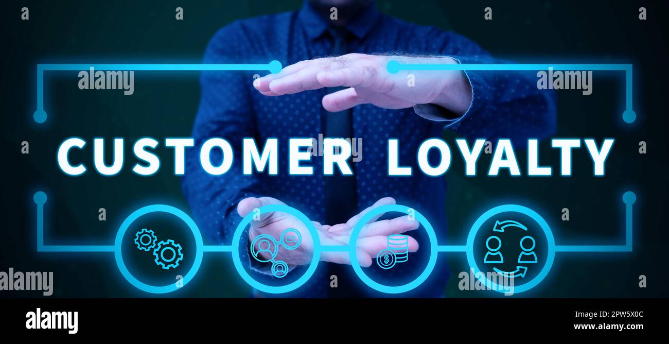 Sign displaying Customer Loyalty, Business approach Client Satisfaction ...