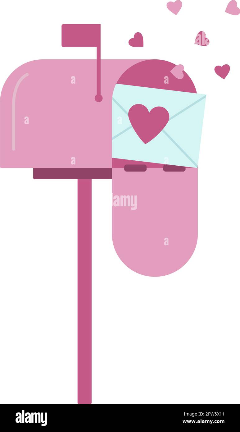 Valentine's Day Mailbox Stock Vector Image & Art - Alamy