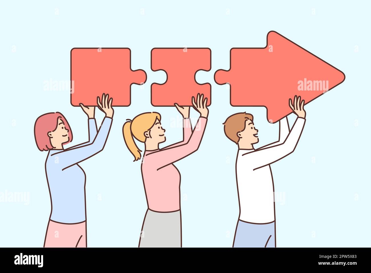 Motivated woman drawing Stock Vector Images - Alamy