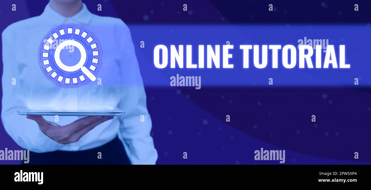 Conceptual display Online Tutorial, Business idea process of tutoring ...