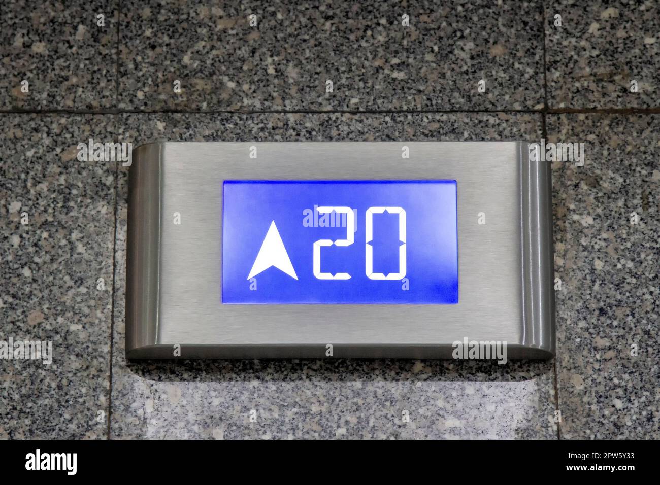 Elevator to the 20th floor twenty element Stock Photo - Alamy