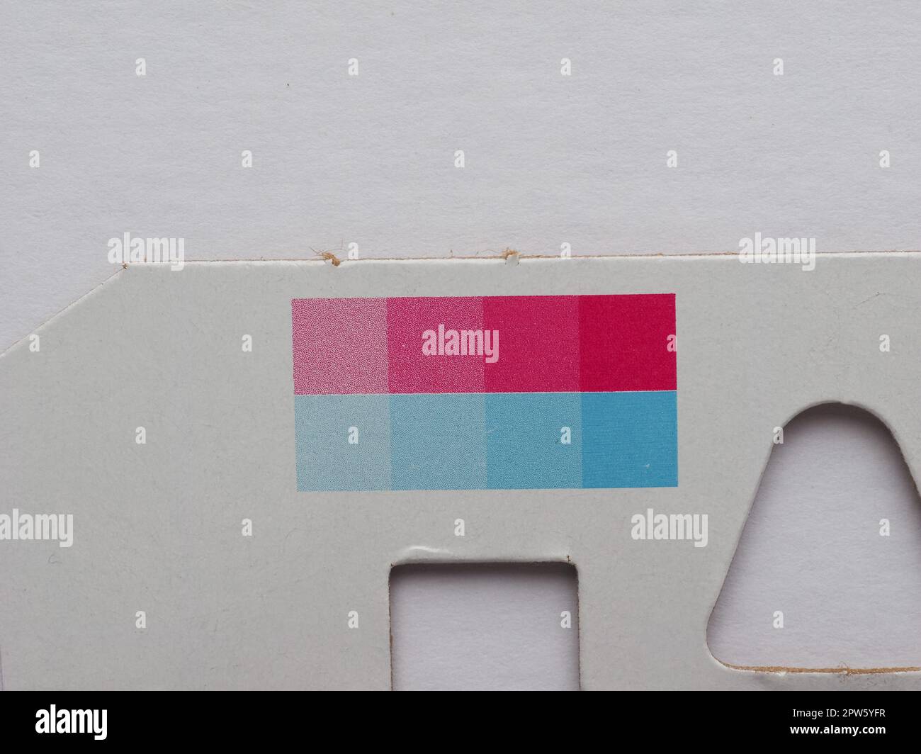 Colour bars printed outside the trim area for density quality control ...