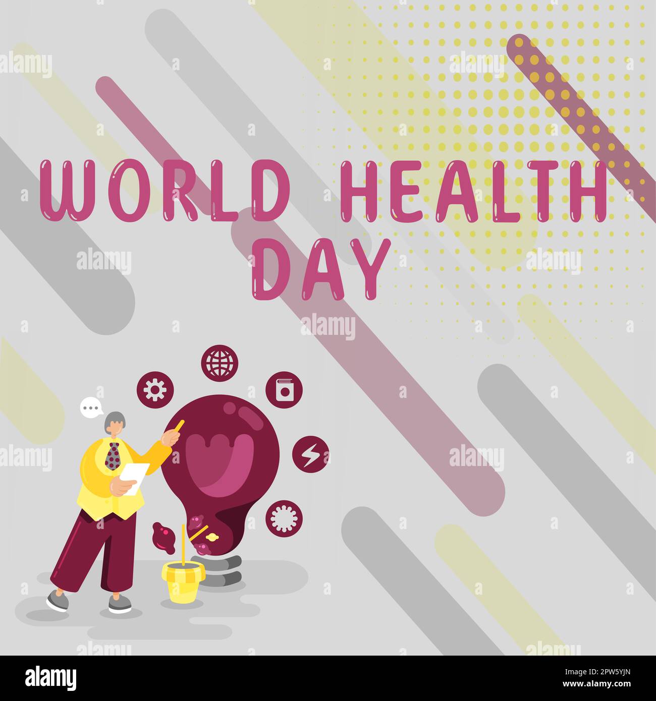 Sign displaying World Health Day, Word Written on Special Date for ...