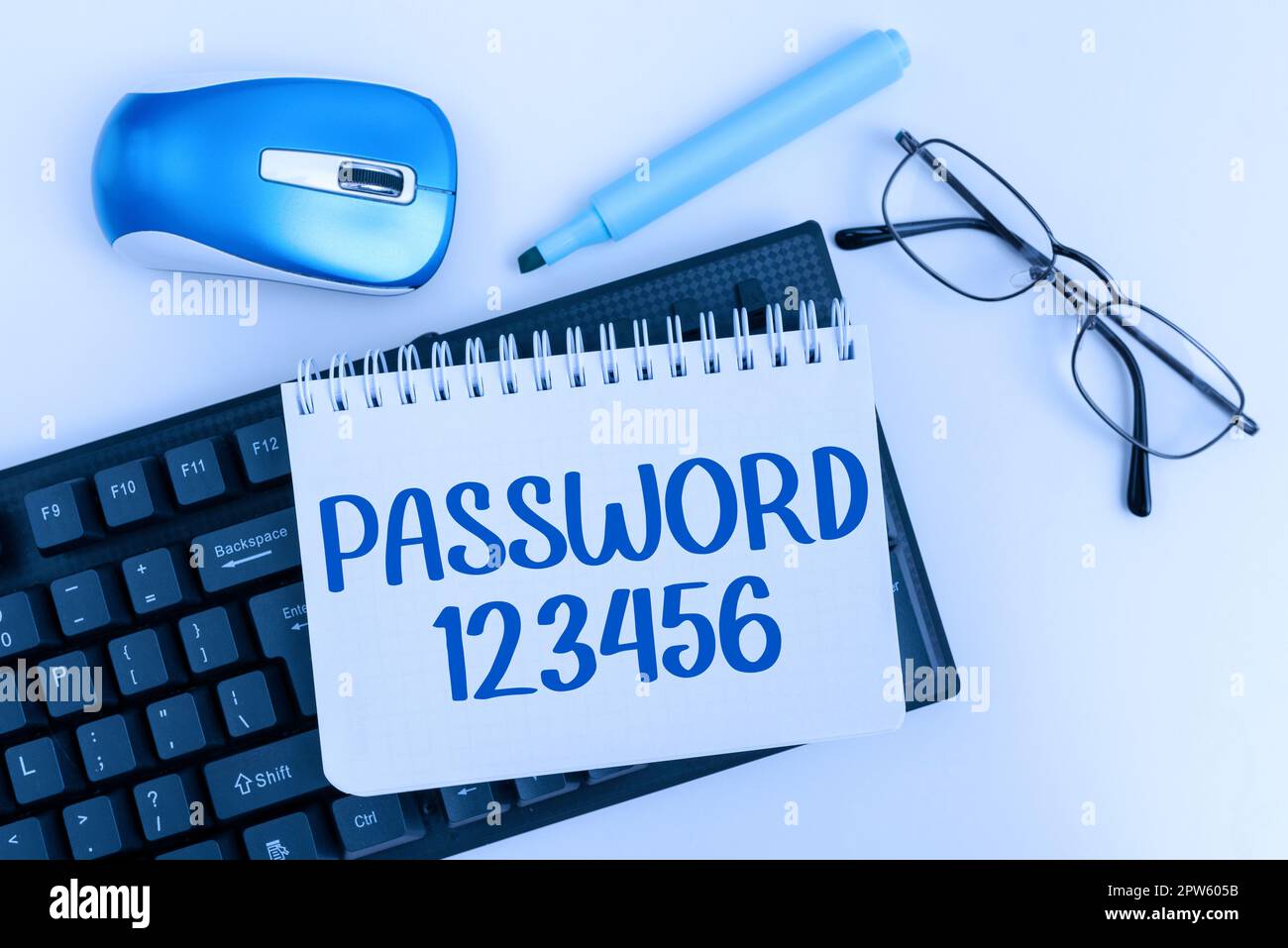 Writing displaying text Password 123456, Business idea the hidden word ...