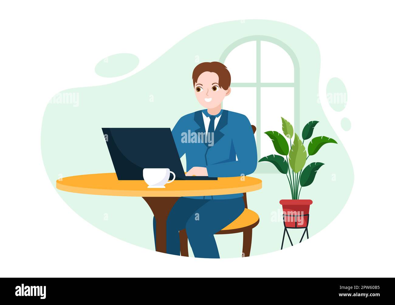 Internet Cafe of Young People Playing Games, Workplace use a Laptop ...