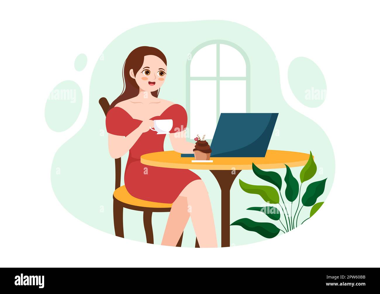 Internet Cafe of Young People Playing Games, Workplace use a Laptop ...