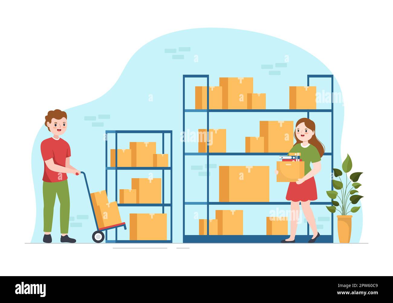 Self Storage of Cardboard Boxes Filled with Unused Items in Mini ...