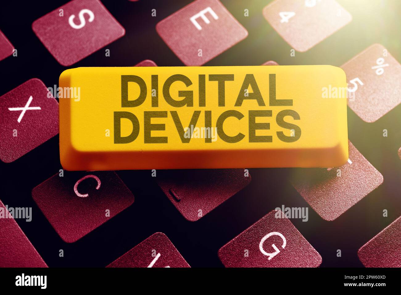 Writing displaying text Digital Devices, Business showcase physical ...