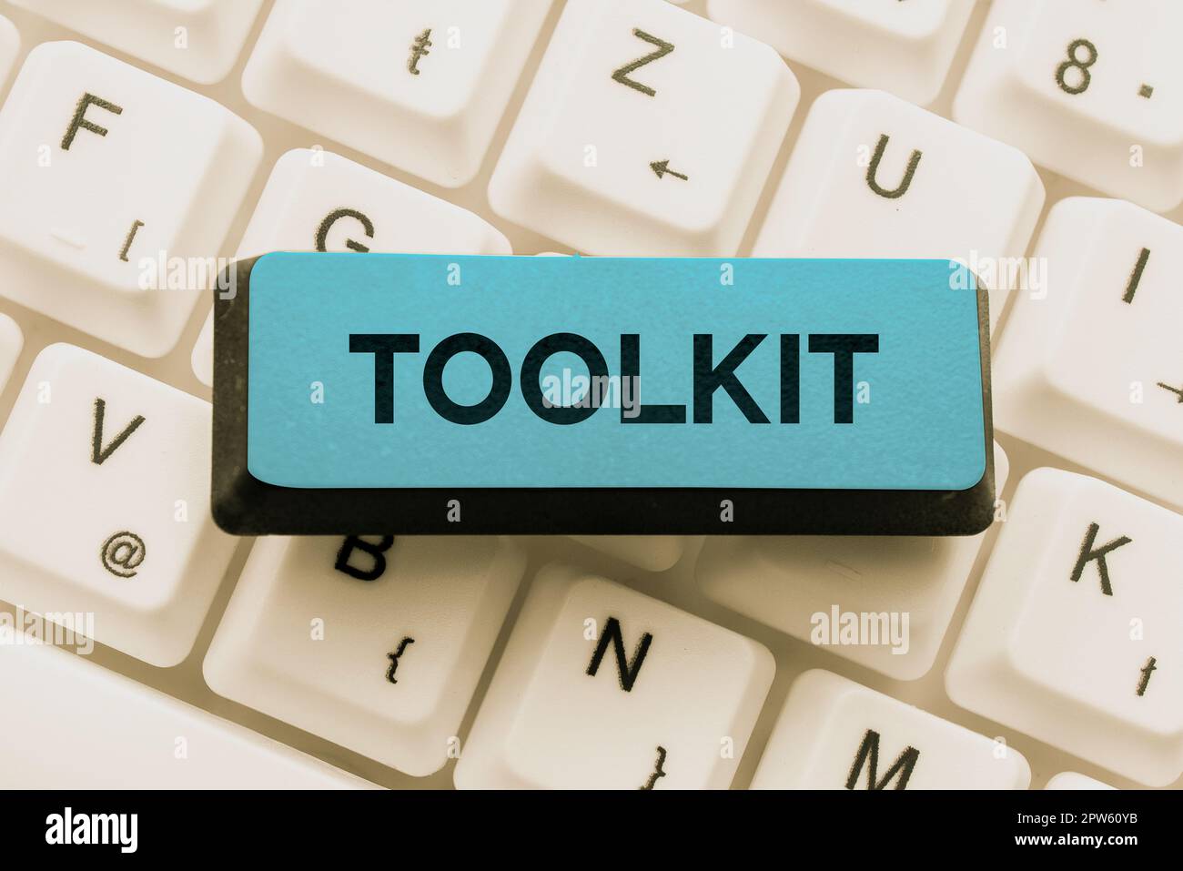 Sign displaying Toolkit, Business showcase set of tools kept in a bag ...